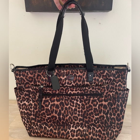 Coach | Bags | Coach Leopard Cheetah Print Tote Or Diaper Bag | Poshmark